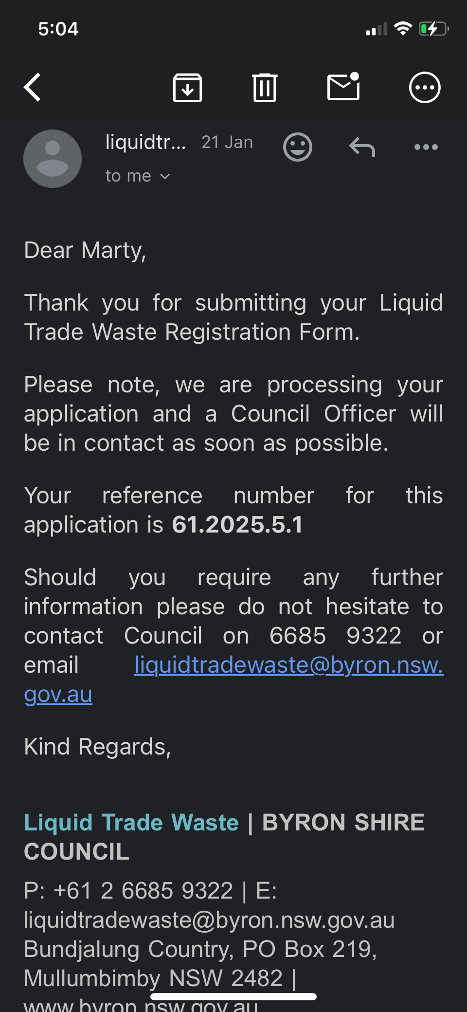 Byron Shire Council - Application Tracker